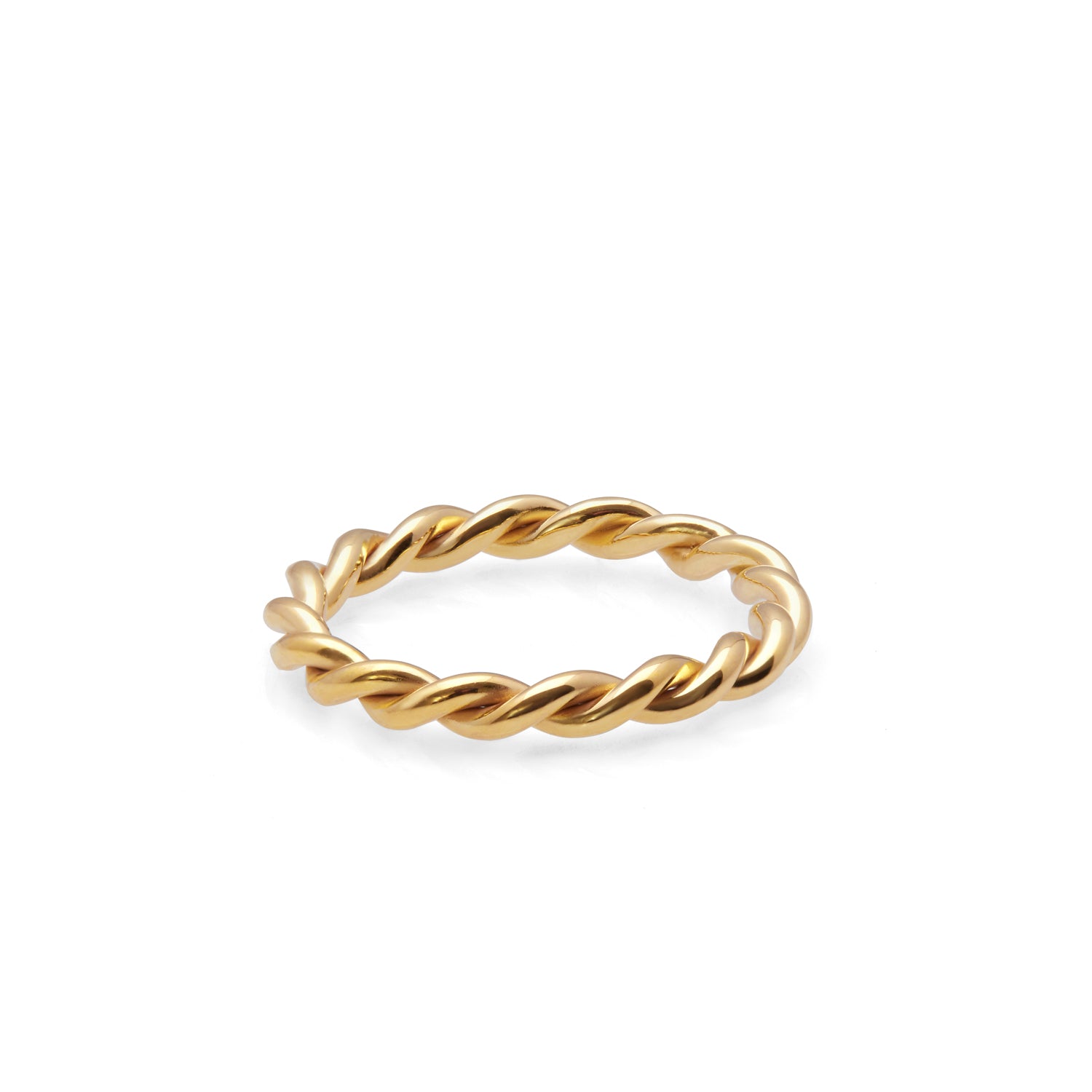 Recycled Gold Twisted Band Ring - 9k Yellow Gold
