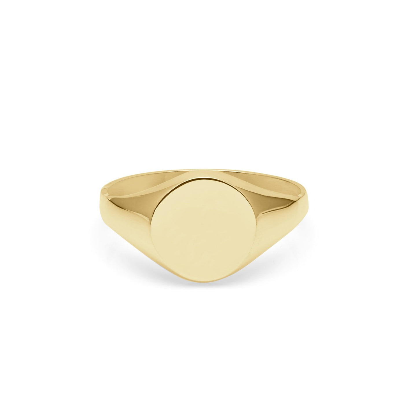 9k Yellow Gold Round Signet Ring