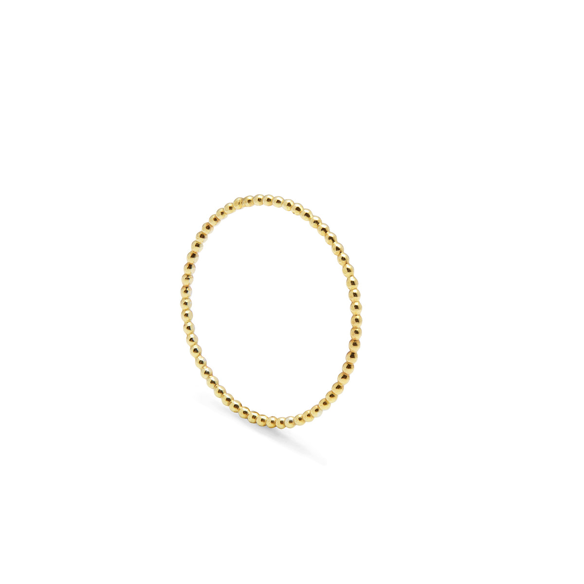 Womens Ultra Skinny Sphere Stacking Ring - Gold